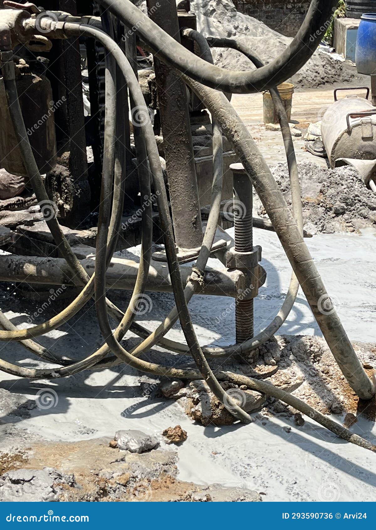 Borehole Machine for Ground Water Stock Photo - Image of surface ...