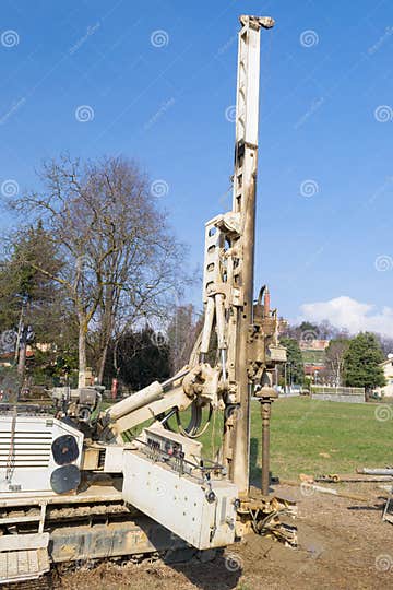 Borehole for soil testing stock image. Image of machine - 47429179