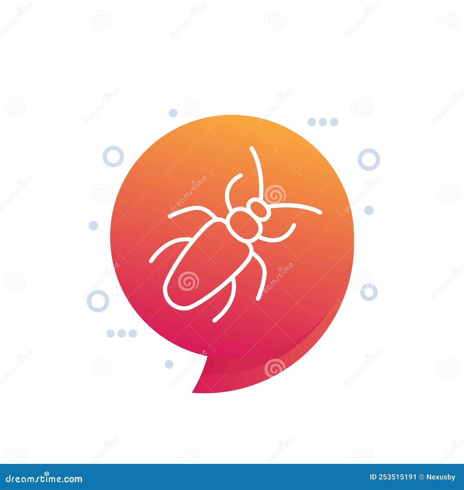 Old House Borer Silhouette. Pest Icon Stop Sign Vector Illustration ...