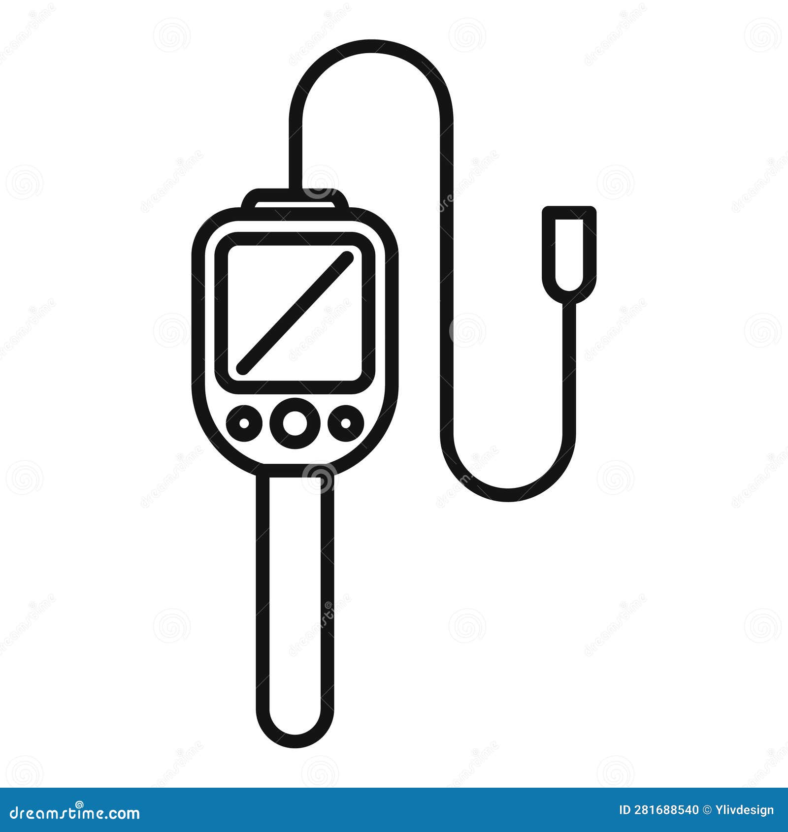 Camera Endoscope Icon, Cartoon Style Vector Illustration ...