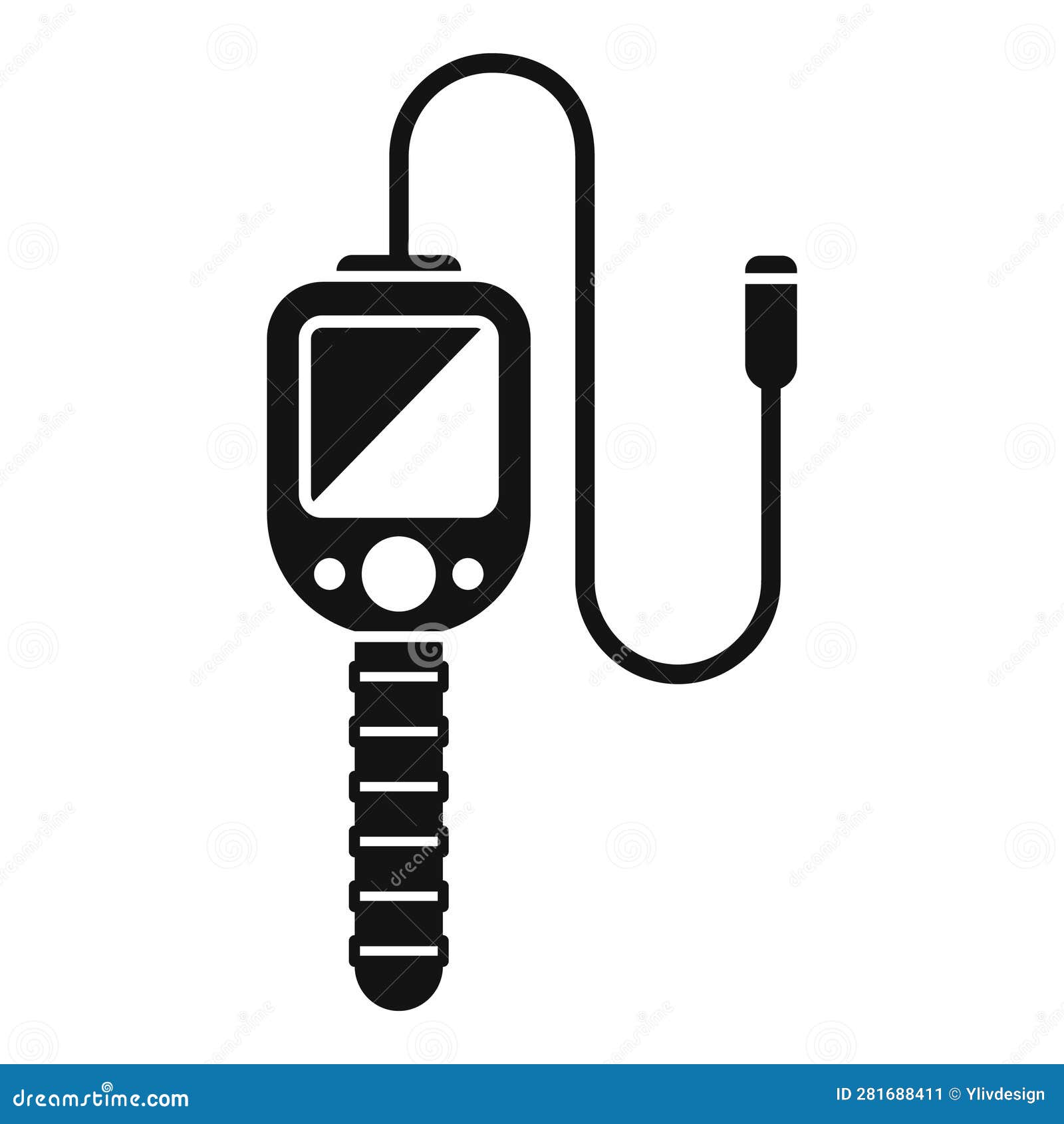 Camera Endoscope Icon, Cartoon Style Vector Illustration ...