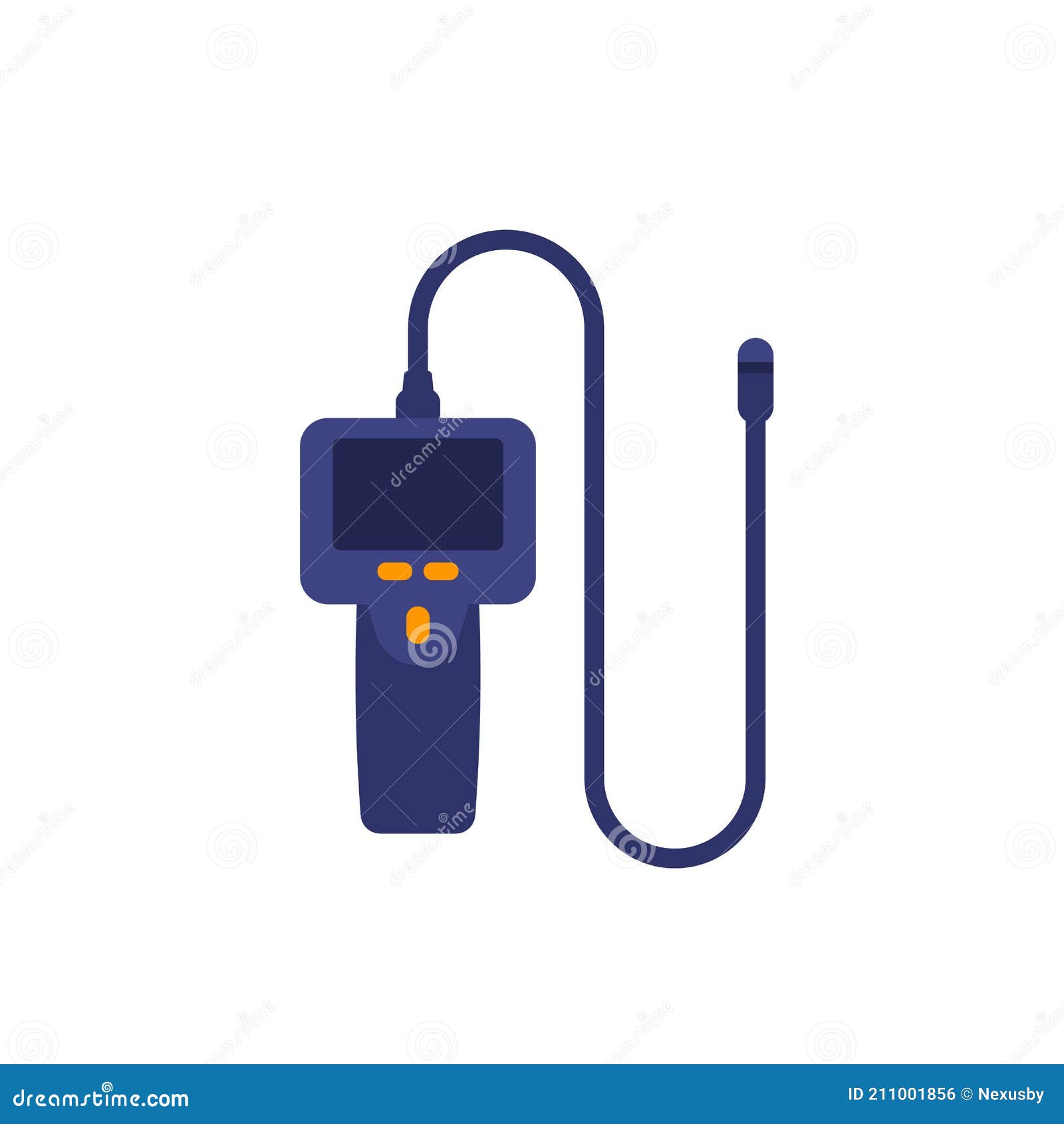 Borescope, Inspection Camera Vector Icon on White Stock Vector ...