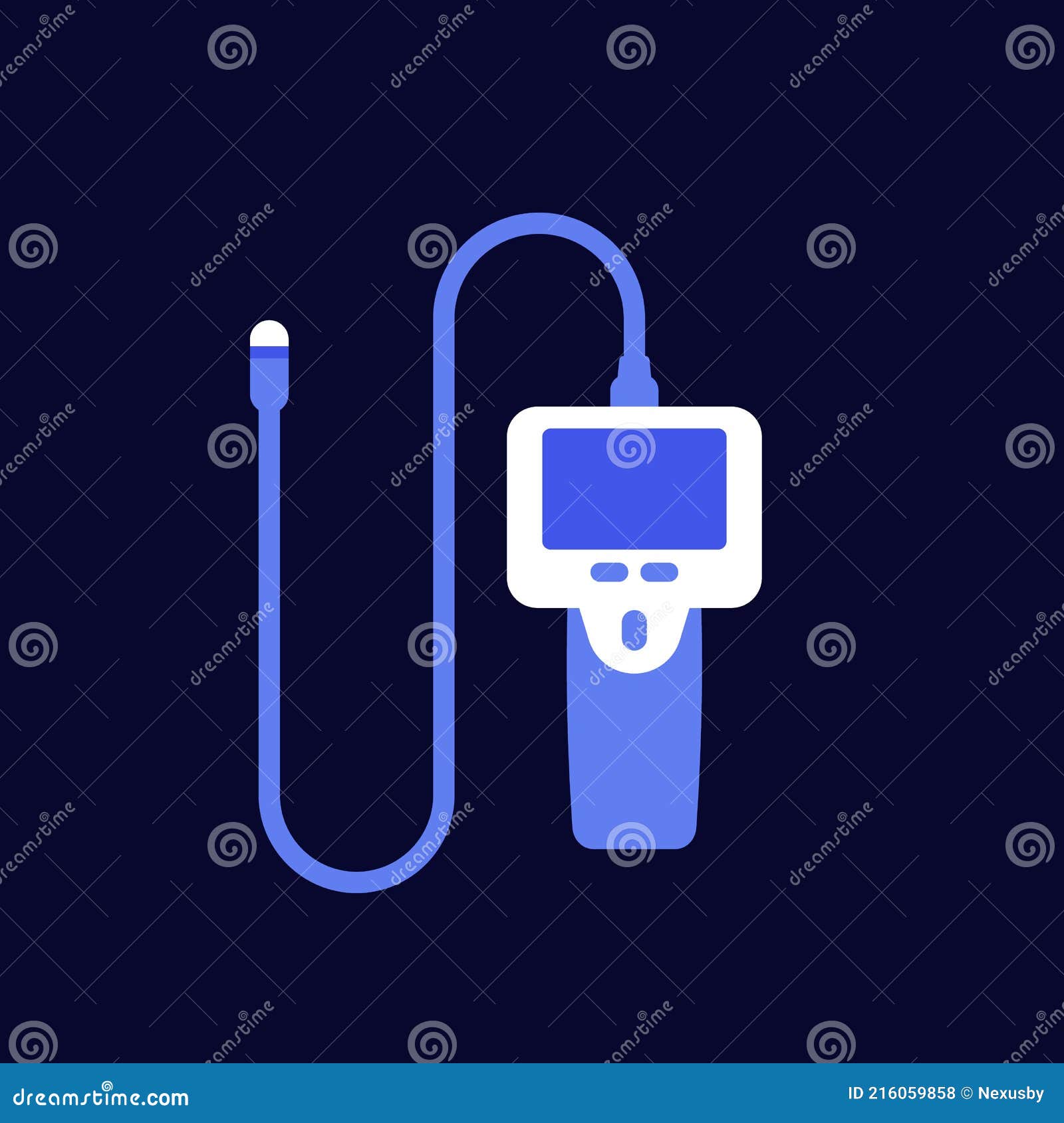 Borescope or Video Inspection Camera Vector Icon Stock Vector ...