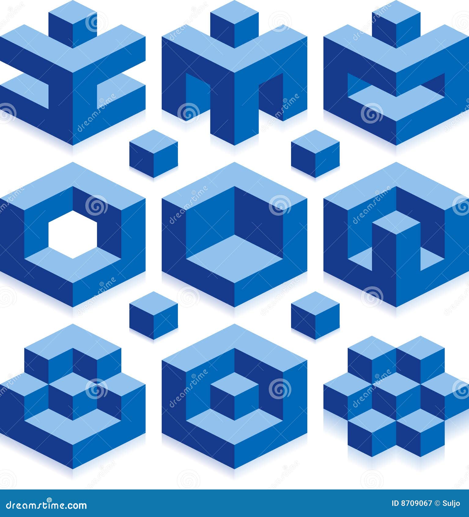 Borg cubes stock vector. Illustration of editable, concept - 8709067