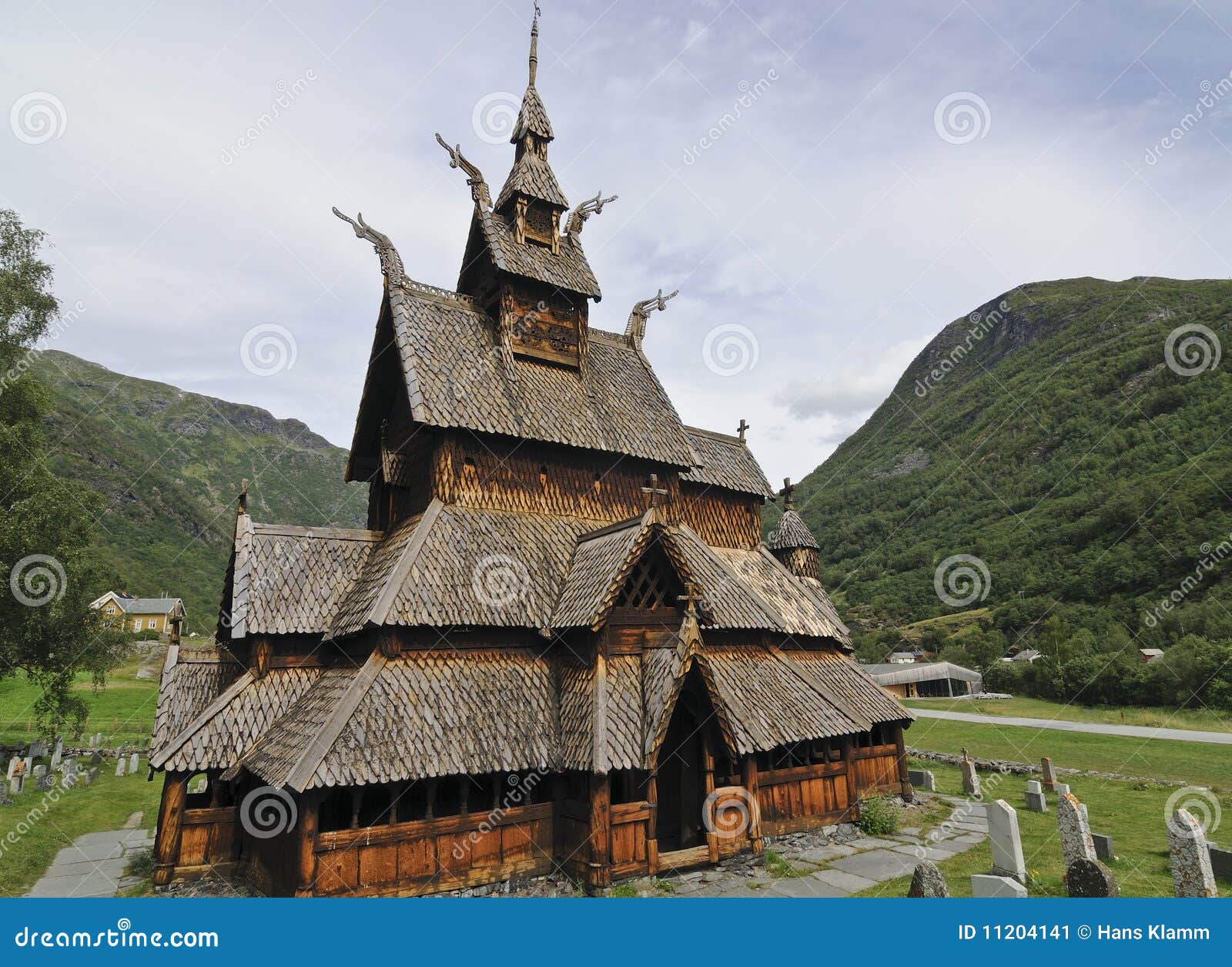 Borgund Stave Church stock image. Image of runes, inscriptions - 11204141
