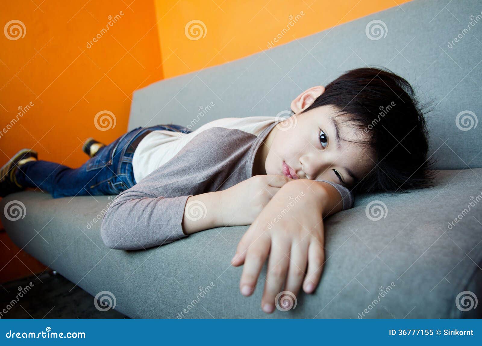 Boring asian boy stock image. Image of attractive, leisure - 36777155