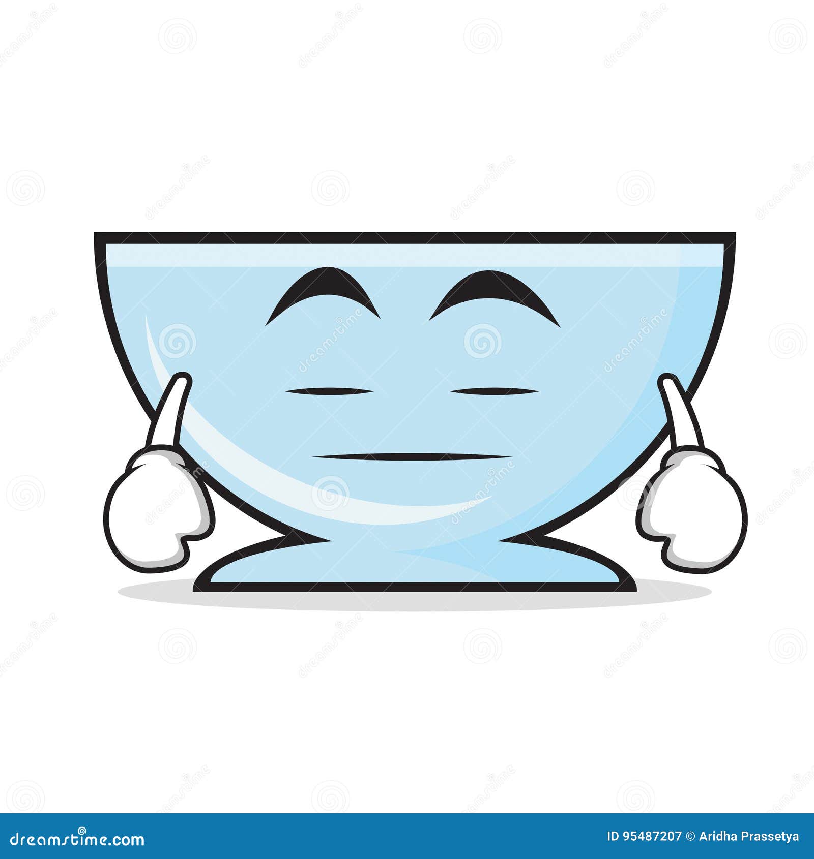 Boring Bowl Character Cartoon Style Stock Vector - Illustration of ...