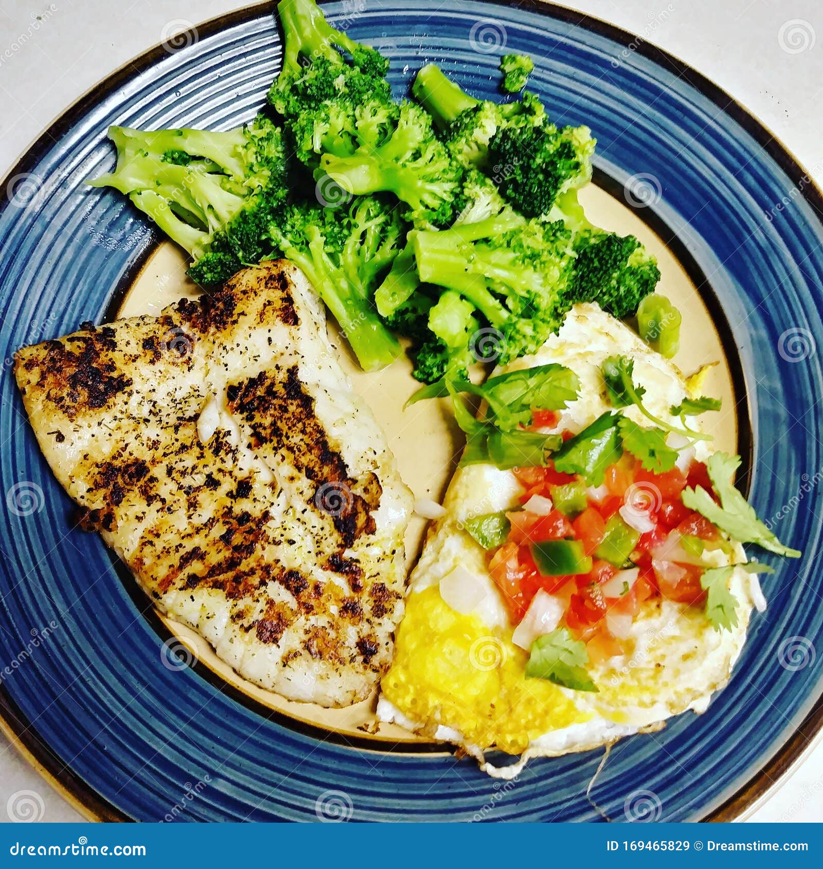 Boring Breakfast broccoli stock image. Image of eggs - 169465829