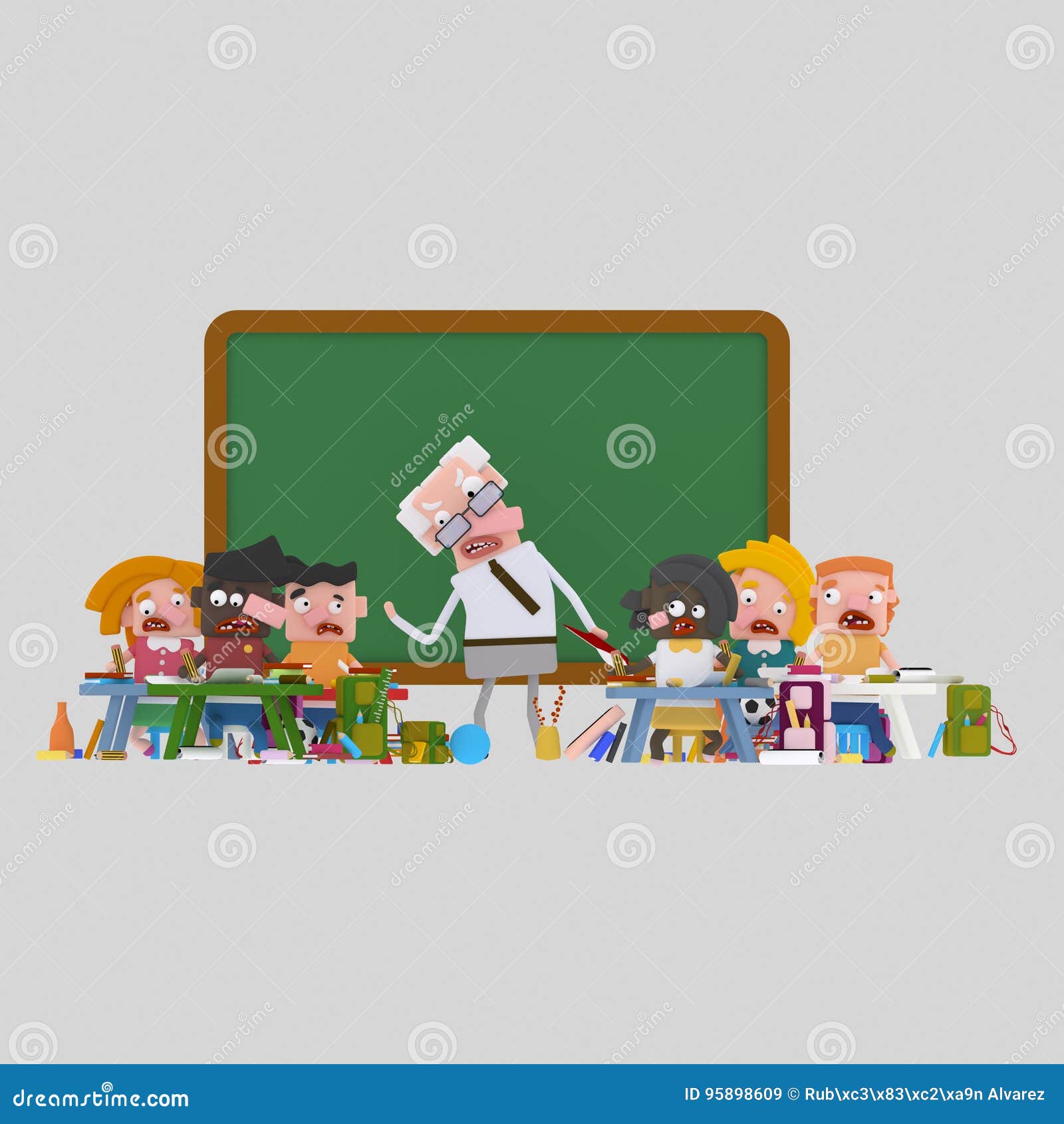 Boring classroom stock illustration. Illustration of draw - 95898609
