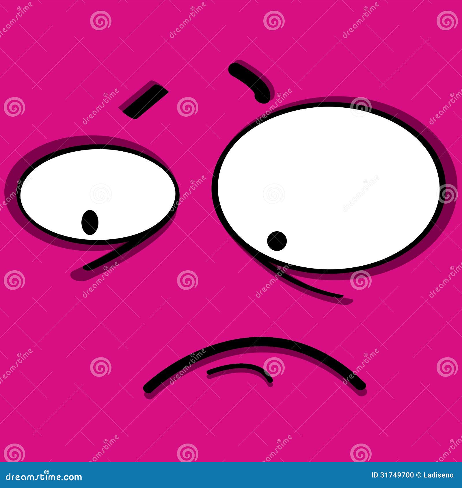 Boring Face Vector Illustration | CartoonDealer.com #32898644