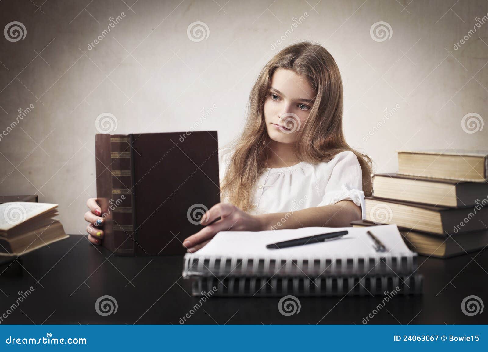 Boring homework stock image. Image of table, education - 24063067