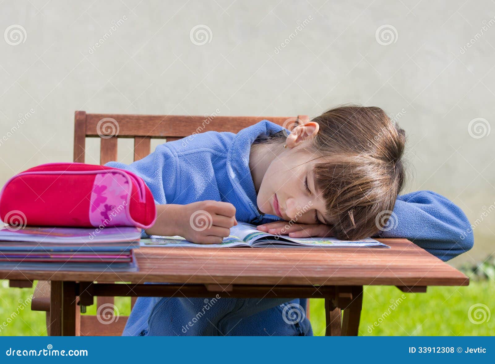 Boring homework stock photo. Image of head, learn, books - 33912308