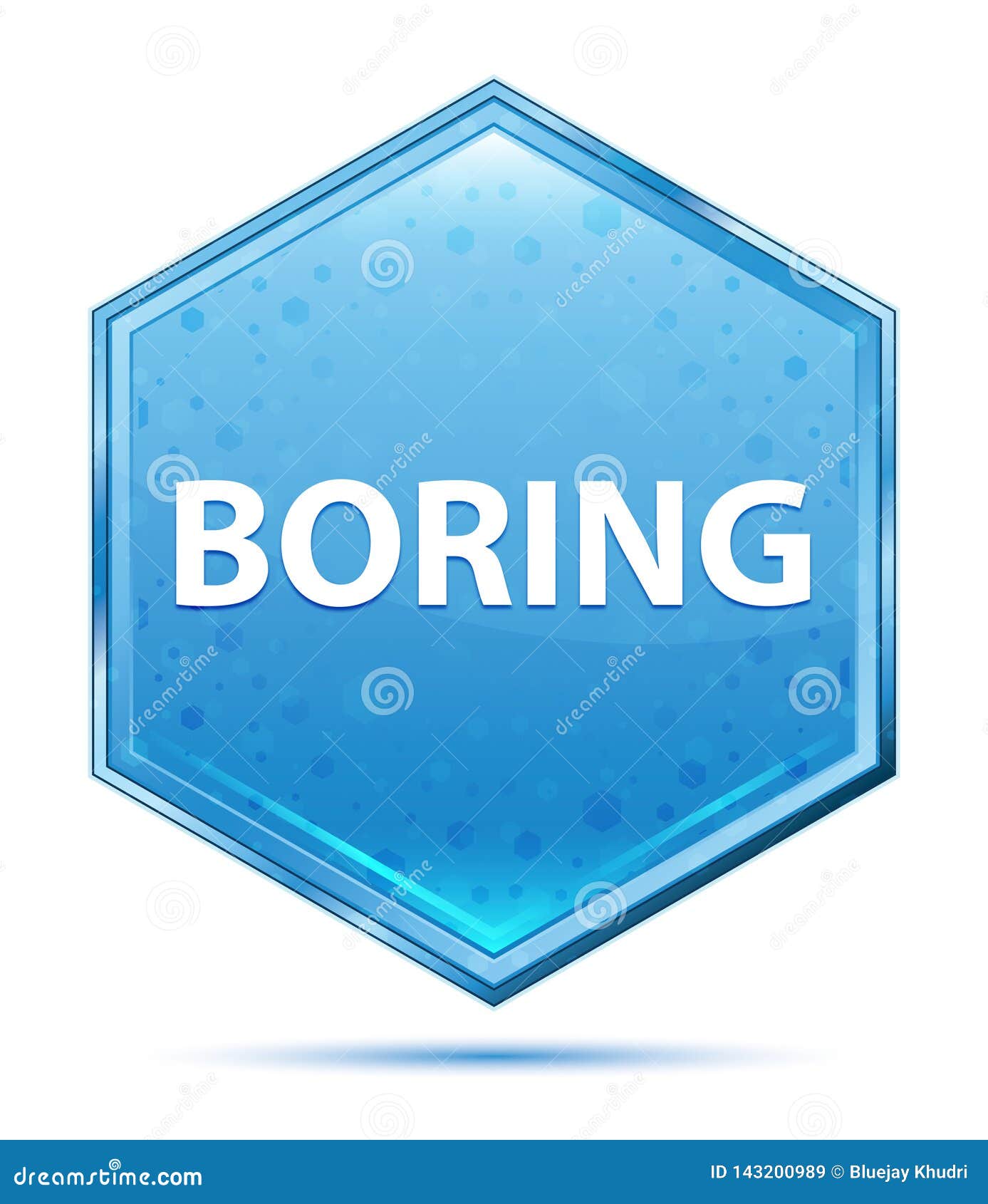 Boring Crystal Blue Hexagon Button Stock Illustration - Illustration of ...