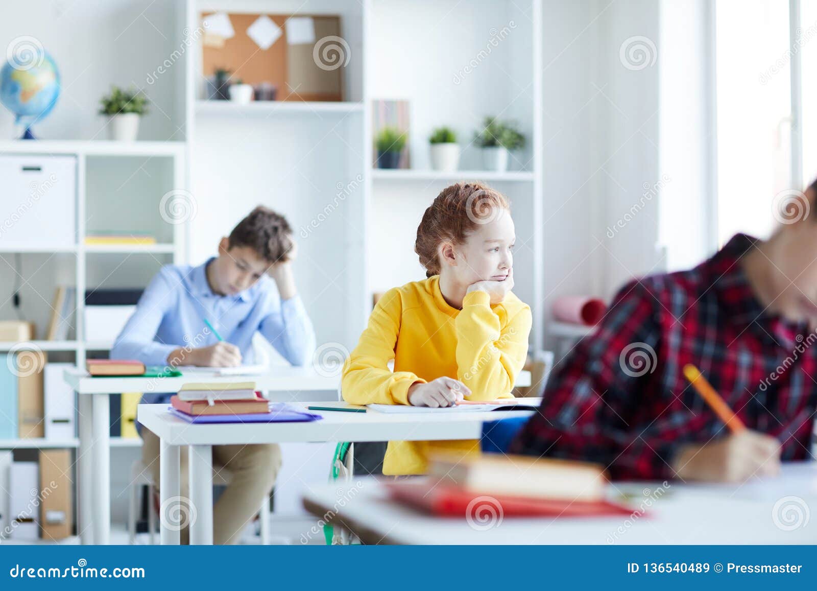 Boring lesson stock image. Image of classmate, inspiration - 136540489