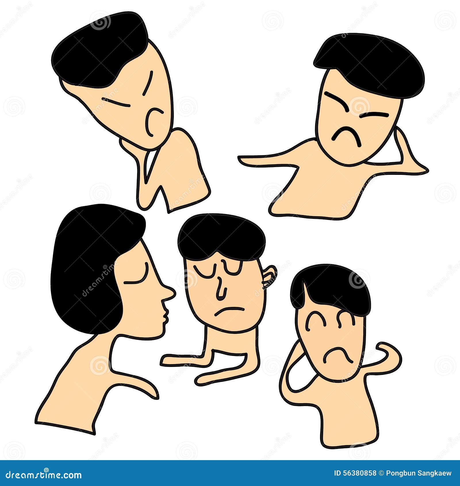 Boring Man Cartoon Vector Illustration | CartoonDealer.com #56380858