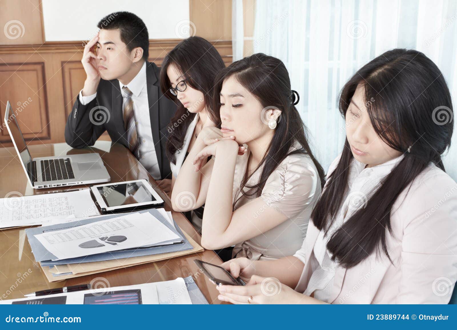 Boring meeting session stock photo. Image of boring, laptop - 23889744