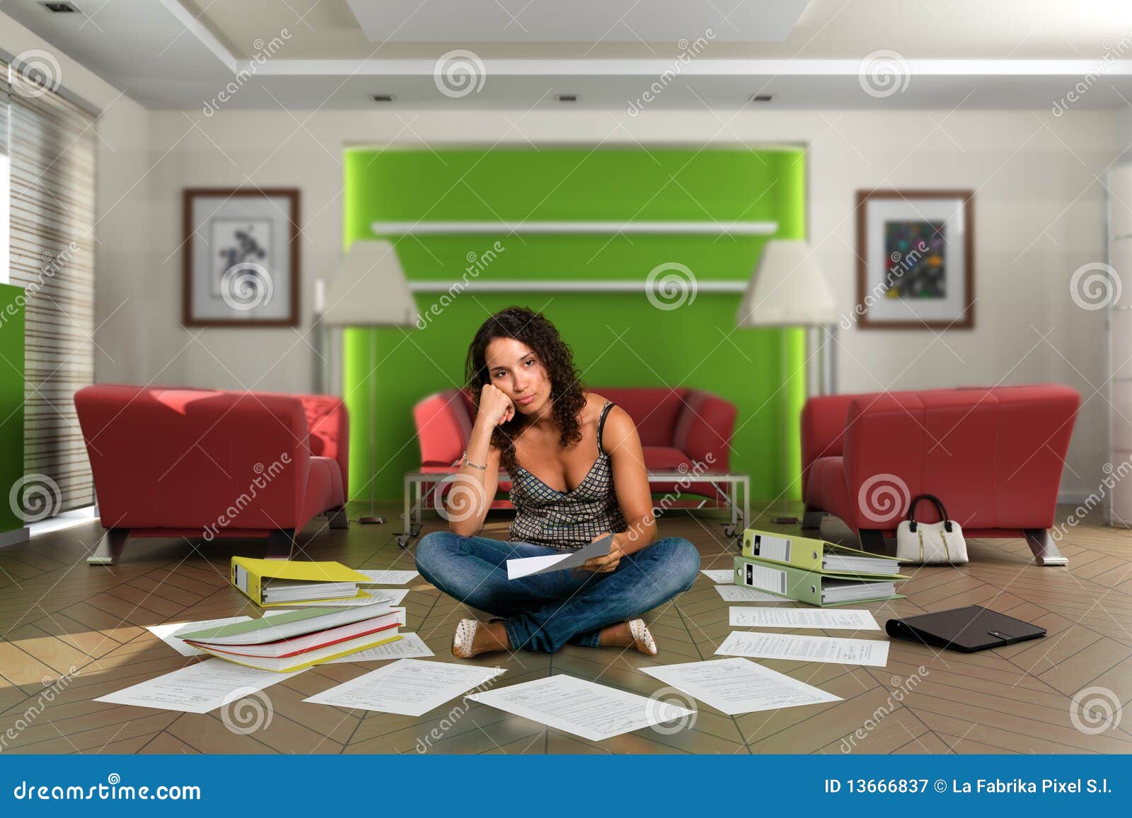Boring paperwork stock image. Image of casual, interior - 13666837