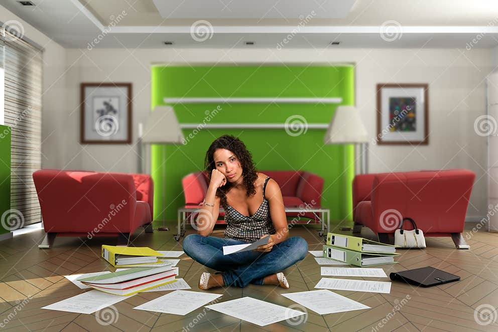 Boring paperwork stock image. Image of casual, interior - 13666837