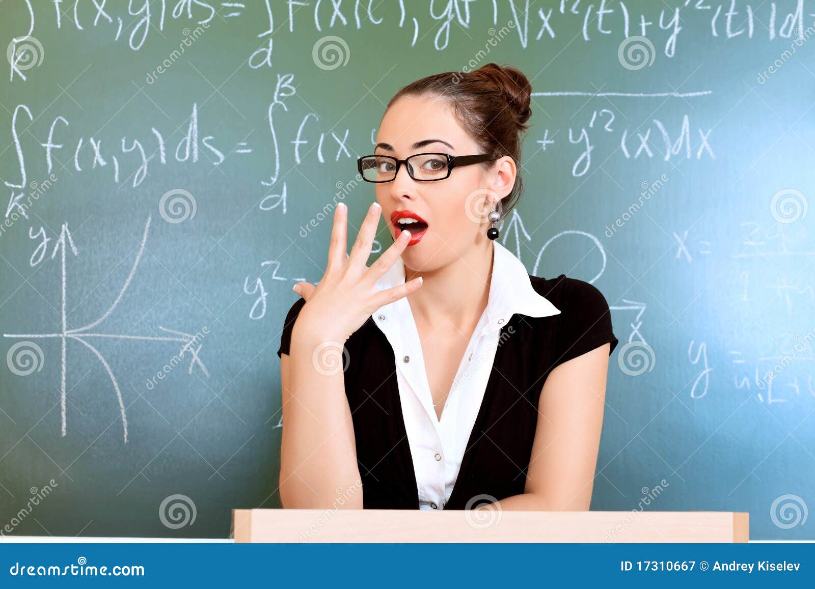 Boring teacher stock image. Image of lips, colour, chalk - 17310667