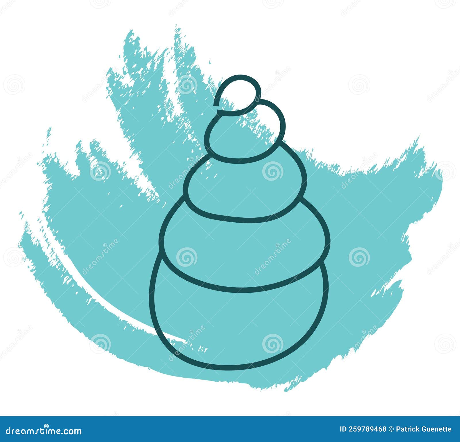 Boring Turret Snail Seashell, Icon Icon Stock Vector - Illustration of ...