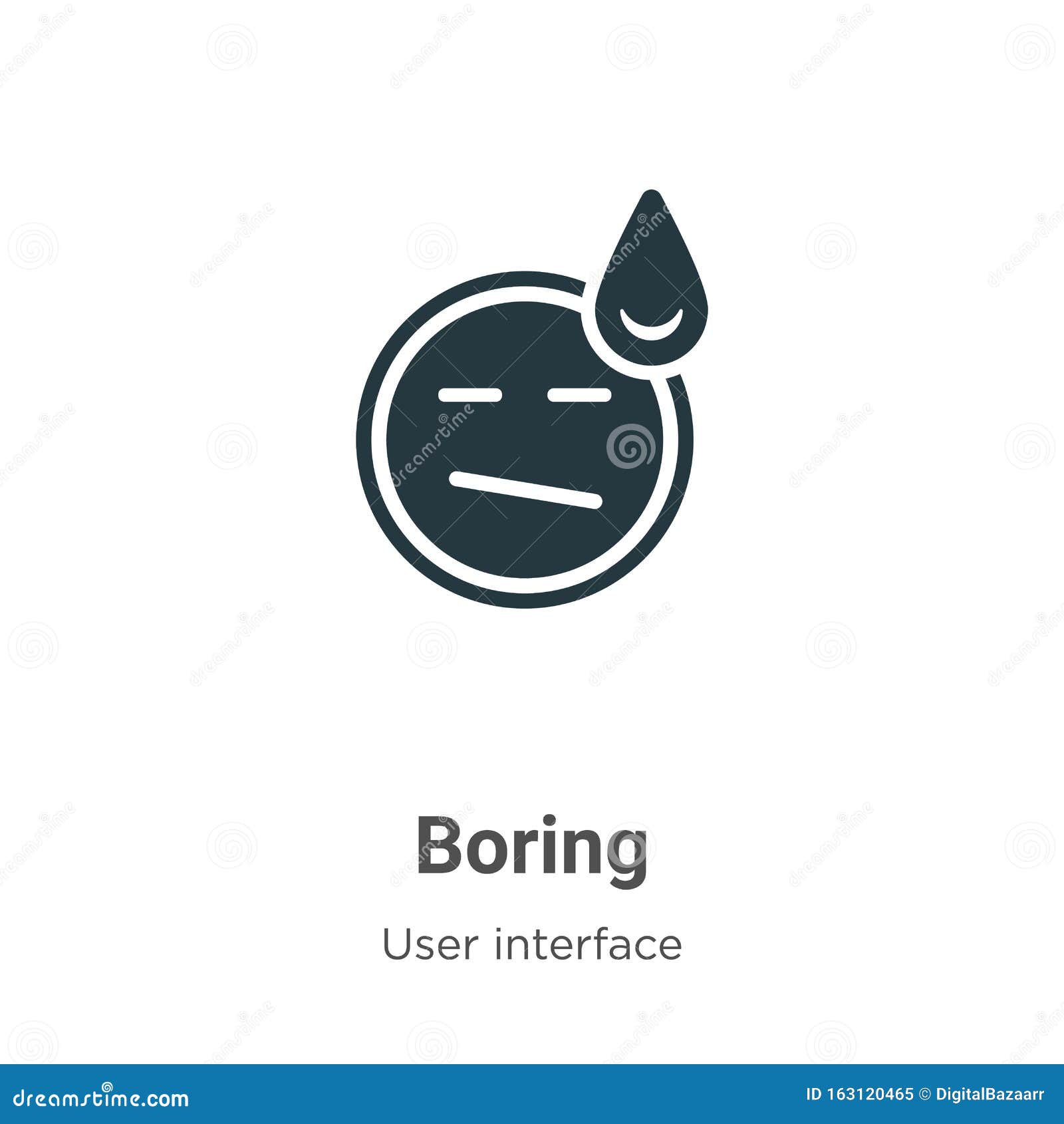 Boring Vector Icon on White Background. Flat Vector Boring Icon Symbol ...