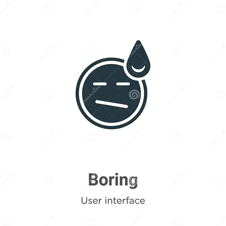 Boring Vector Icon on White Background. Flat Vector Boring Icon Symbol ...