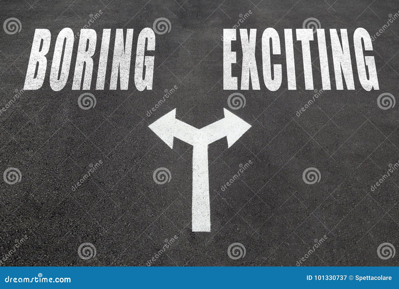 Boring Vs Exciting Choice Concept Stock Image - Image of conceptual ...