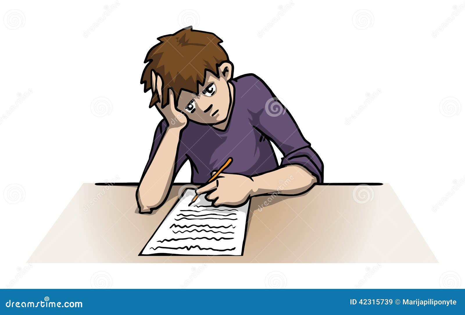 Boring Work Concept Of Landing Page With Bored Office Worker Reading ...