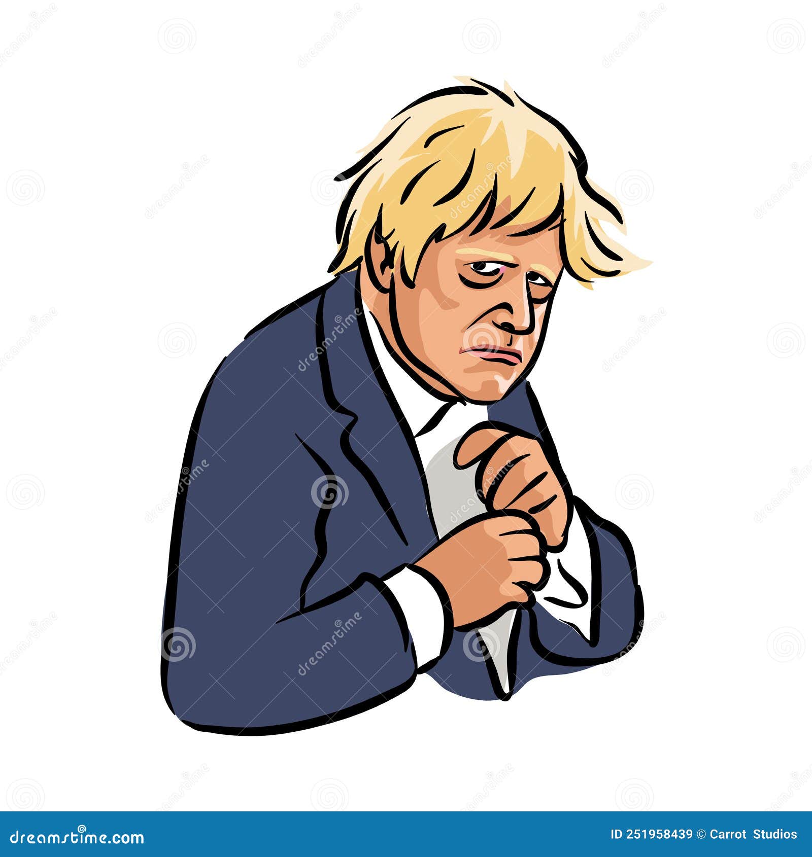 Boris-Johnson-caricature Cartoon Vector | CartoonDealer.com #203016005