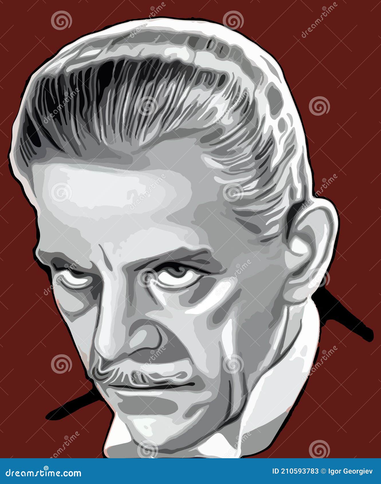 Boris Karloff Vector Illustration Poster Template | CartoonDealer.com ...