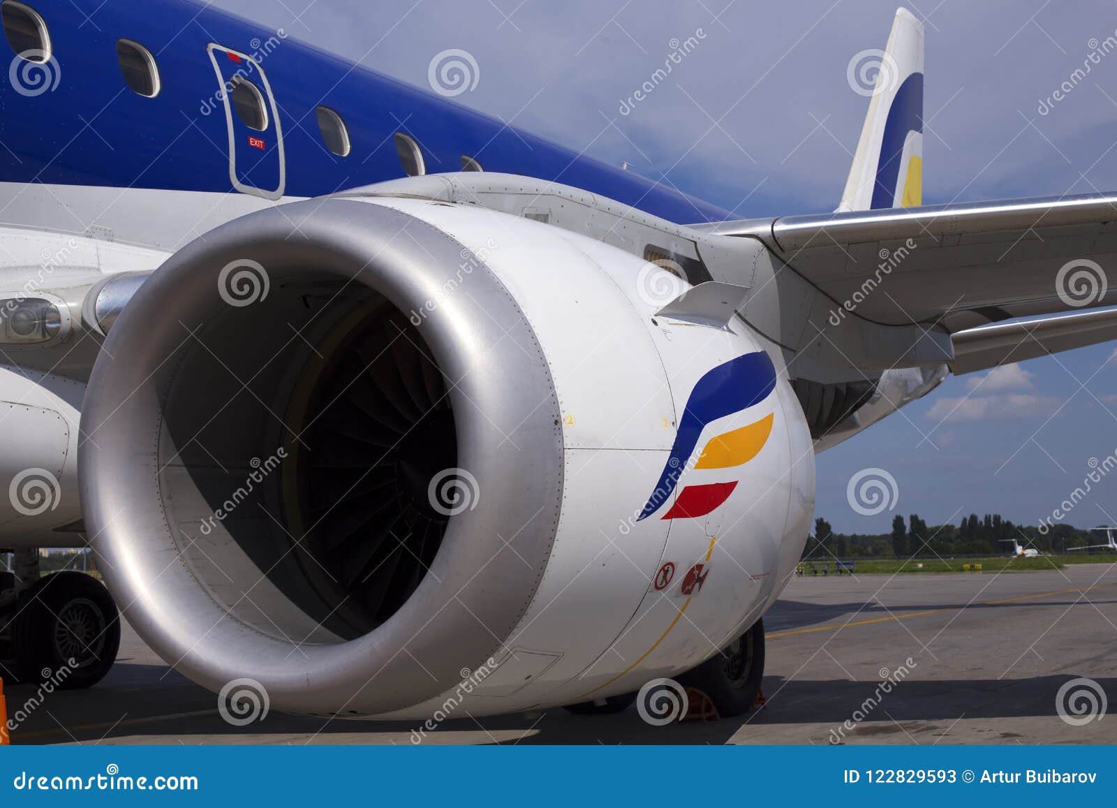 Engine of the Modern Passenger Jet Aircraft Editorial Stock Photo ...