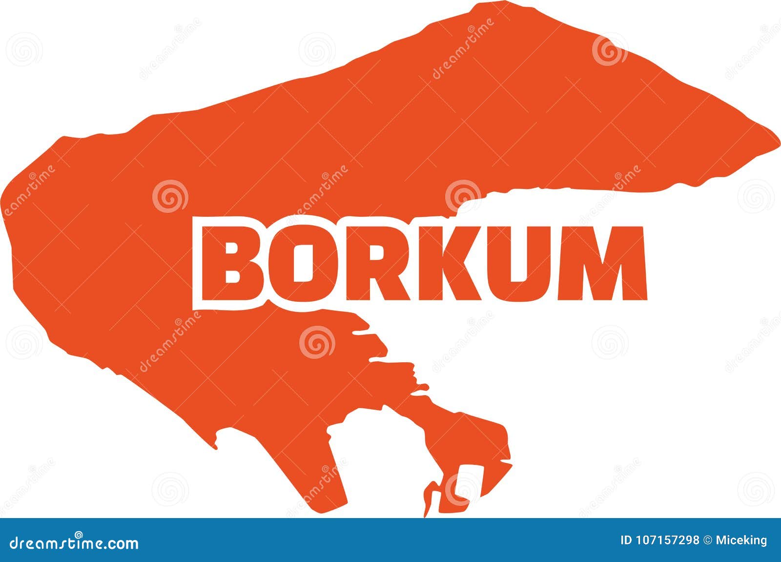 Borkum map with name stock vector. Illustration of cartography - 107157298