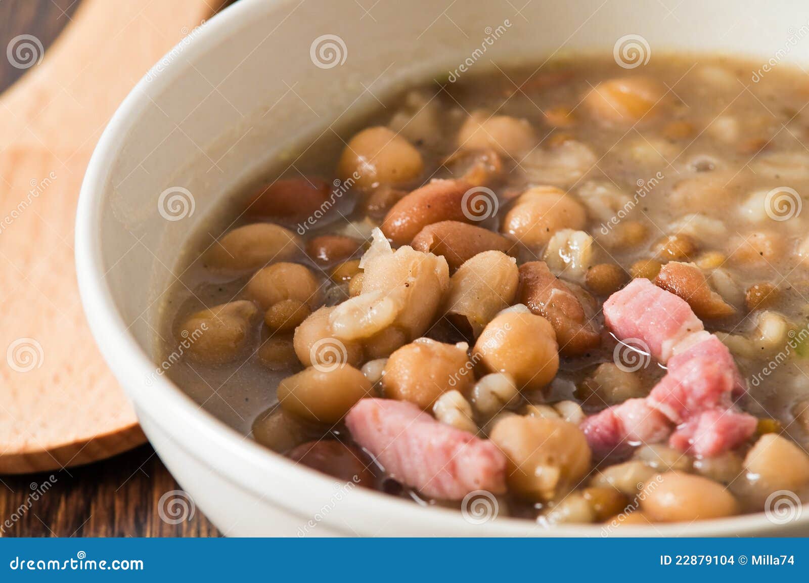 Borlotti Bean and Spelt Soup. Stock Photo - Image of gastronomic ...