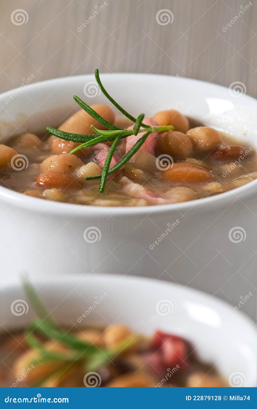 Borlotti Bean and Spelt Soup. Stock Photo - Image of herb, food: 22879128