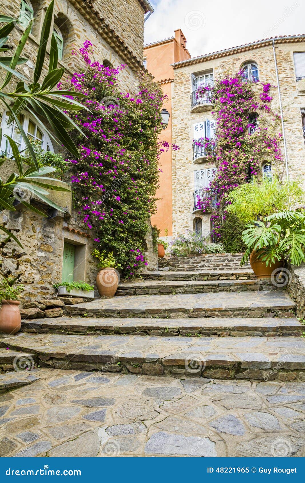 Bormes les mimosas stock image. Image of village, flowers - 48221965
