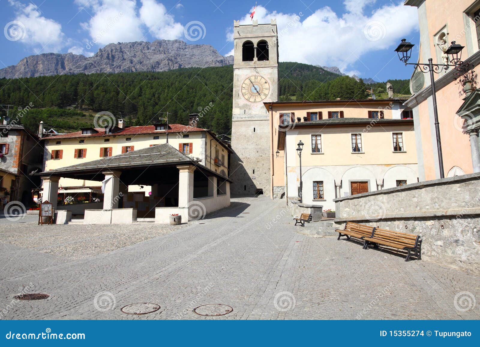 Bormio, Italy stock photo. Image of european, mountains - 15355274