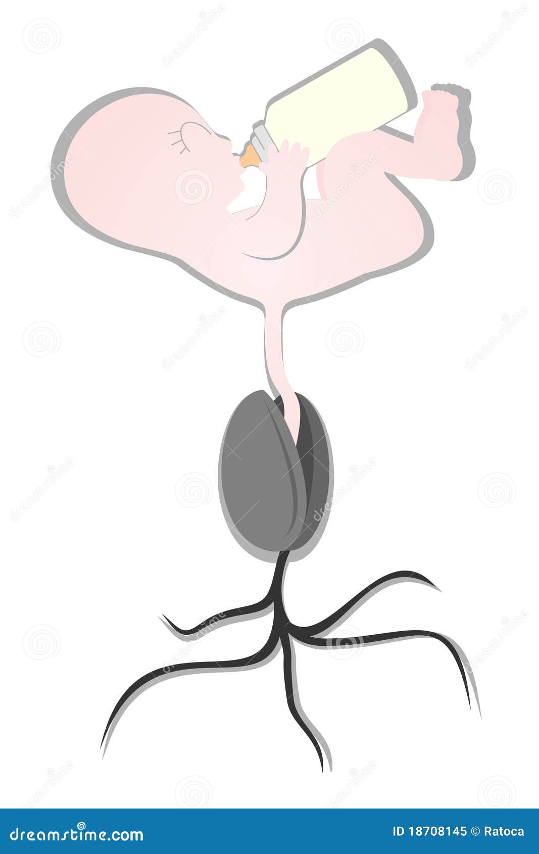 Born stock vector. Illustration of bloom, surreal, life - 18708145