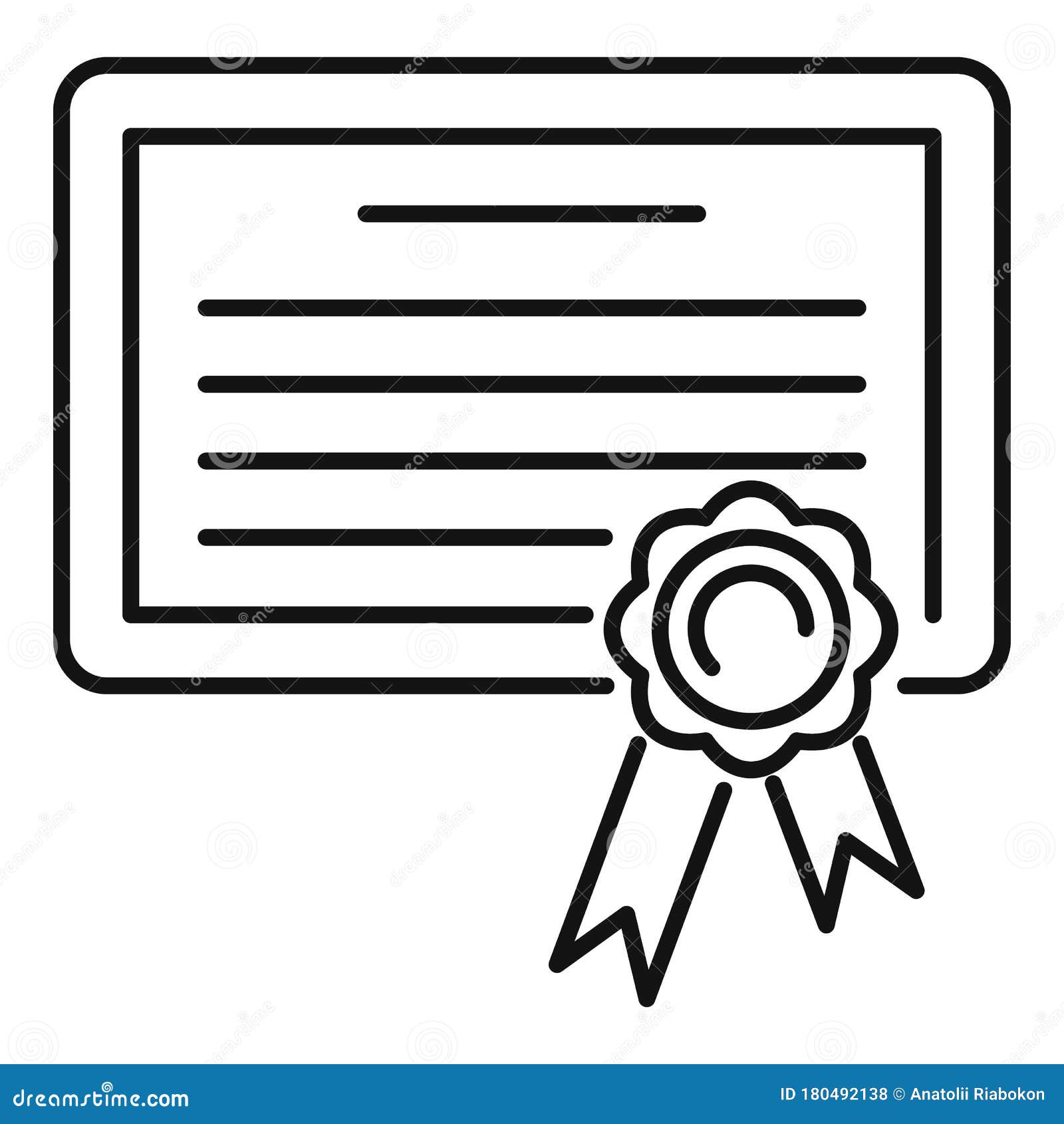 Born Birth Certificate Icon, Outline Style Stock Vector - Illustration ...