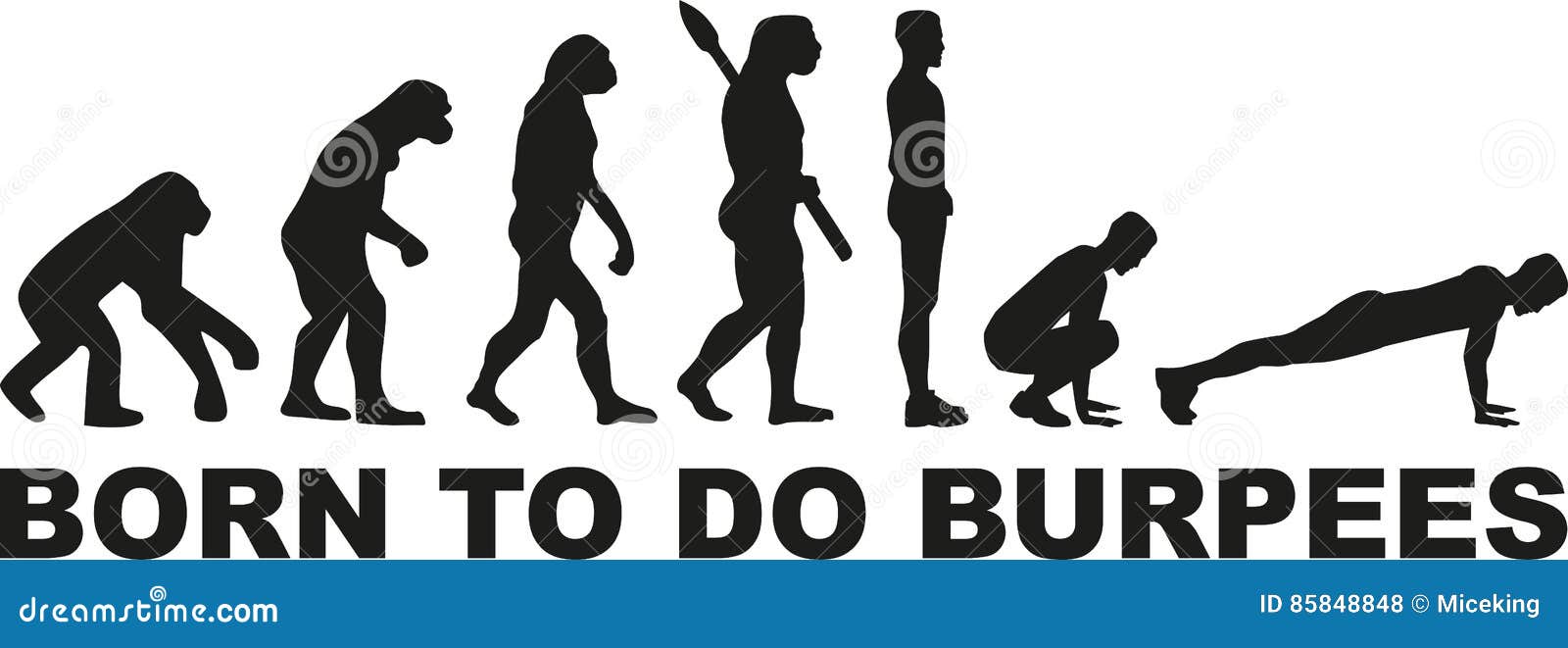 Burpees With Silhouette Cutout Vector Illustration | CartoonDealer.com ...