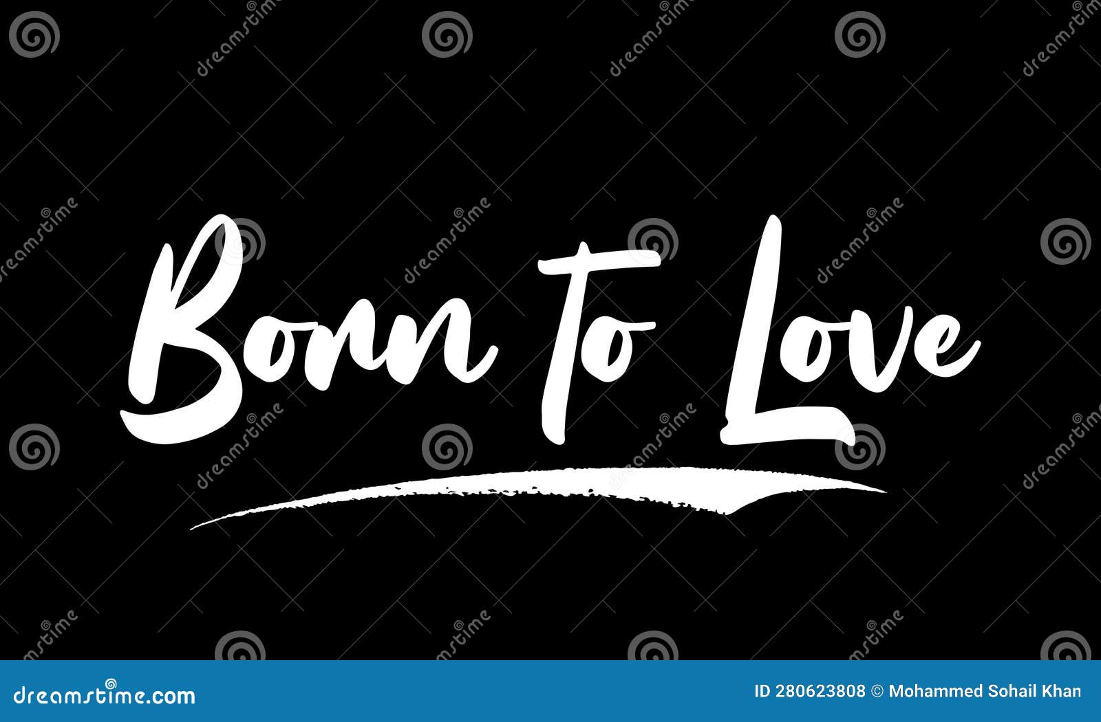 Born To Love Bold Typography Lettering Text Vector Design Quote Stock ...