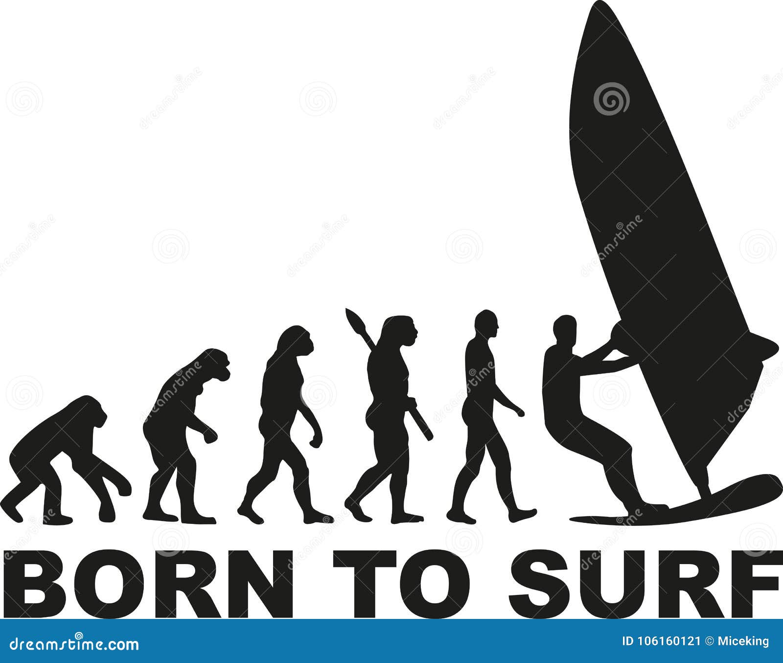 Evolution Of The Surfer Vector Illustration | CartoonDealer.com #31457712