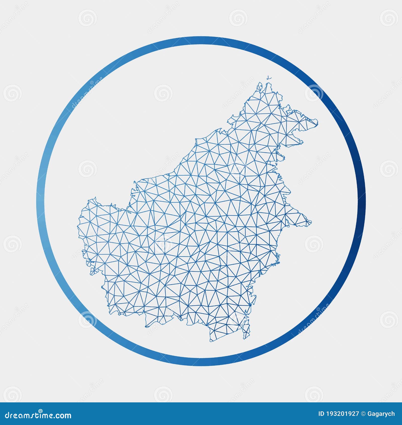 Borneo icon. stock vector. Illustration of geometric - 193201927