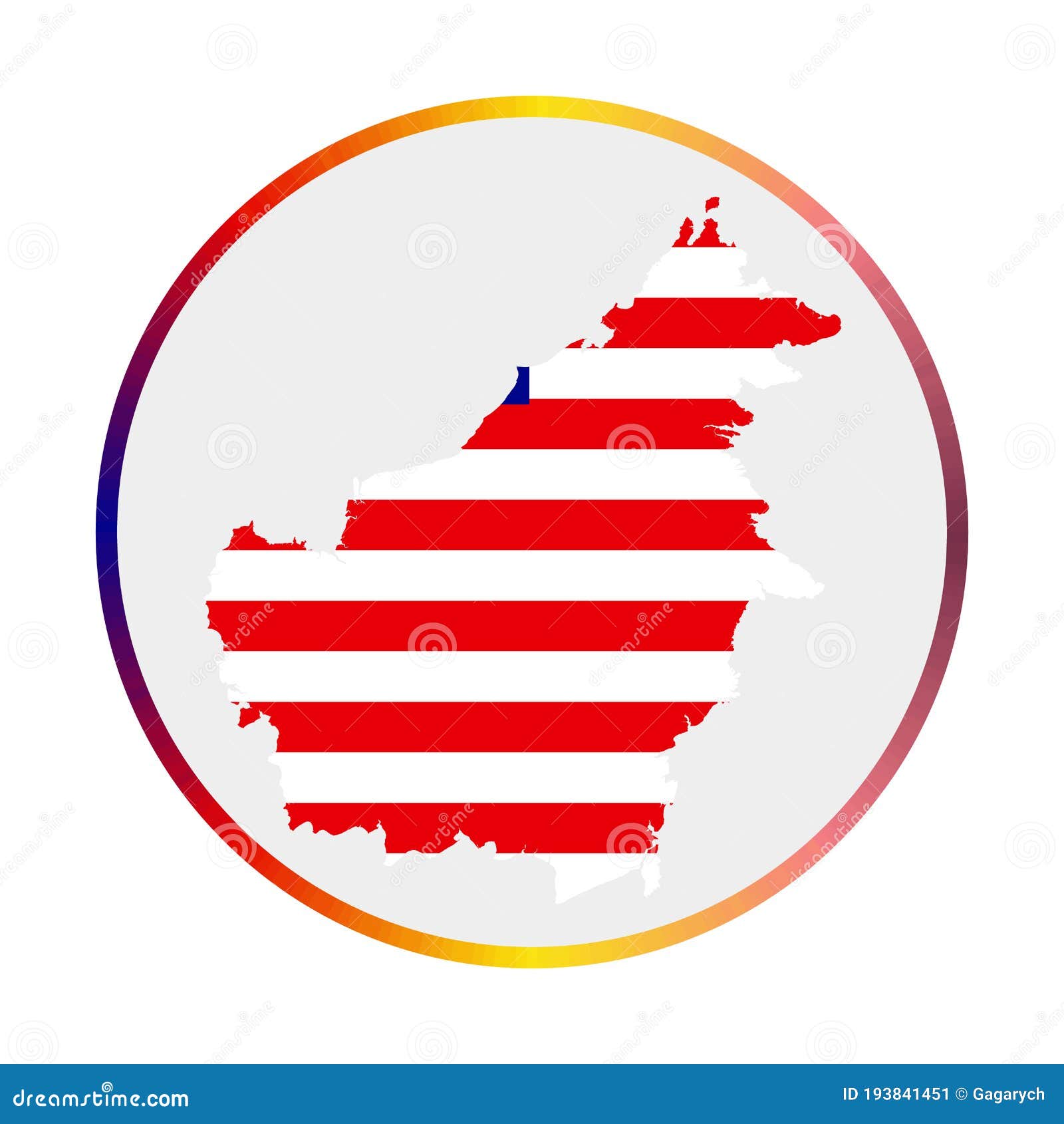 Borneo icon. stock vector. Illustration of design, border - 193841451