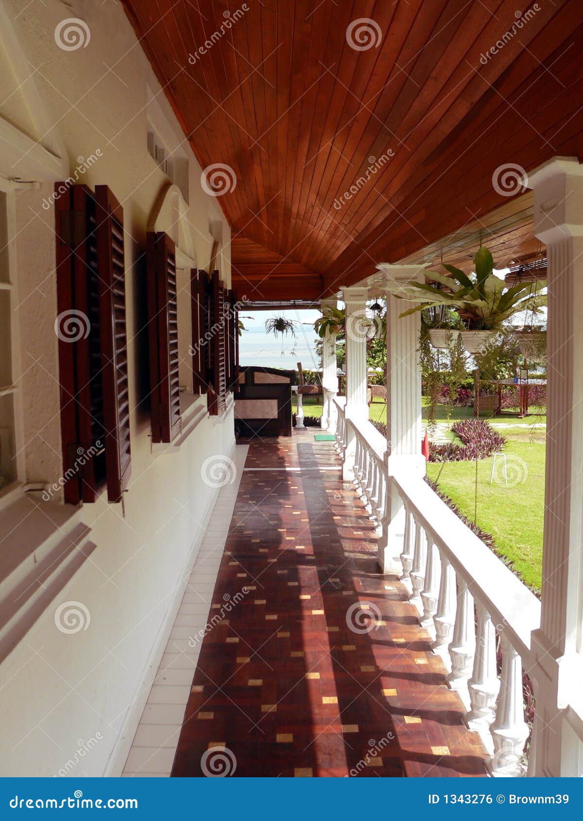 Borneo. Old Colonial Verandah Stock Photo - Image of cultural, cultures ...