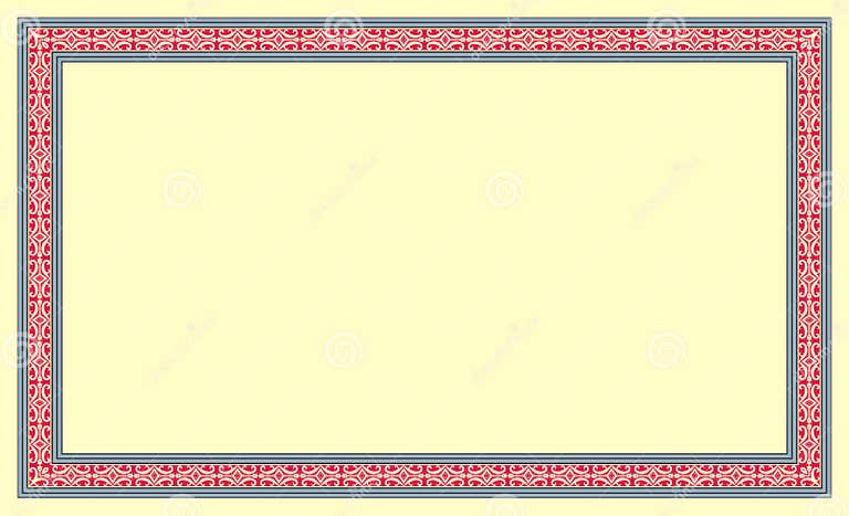 Borneo Ornamental Rectangular Frame Design Element Stock Vector ...