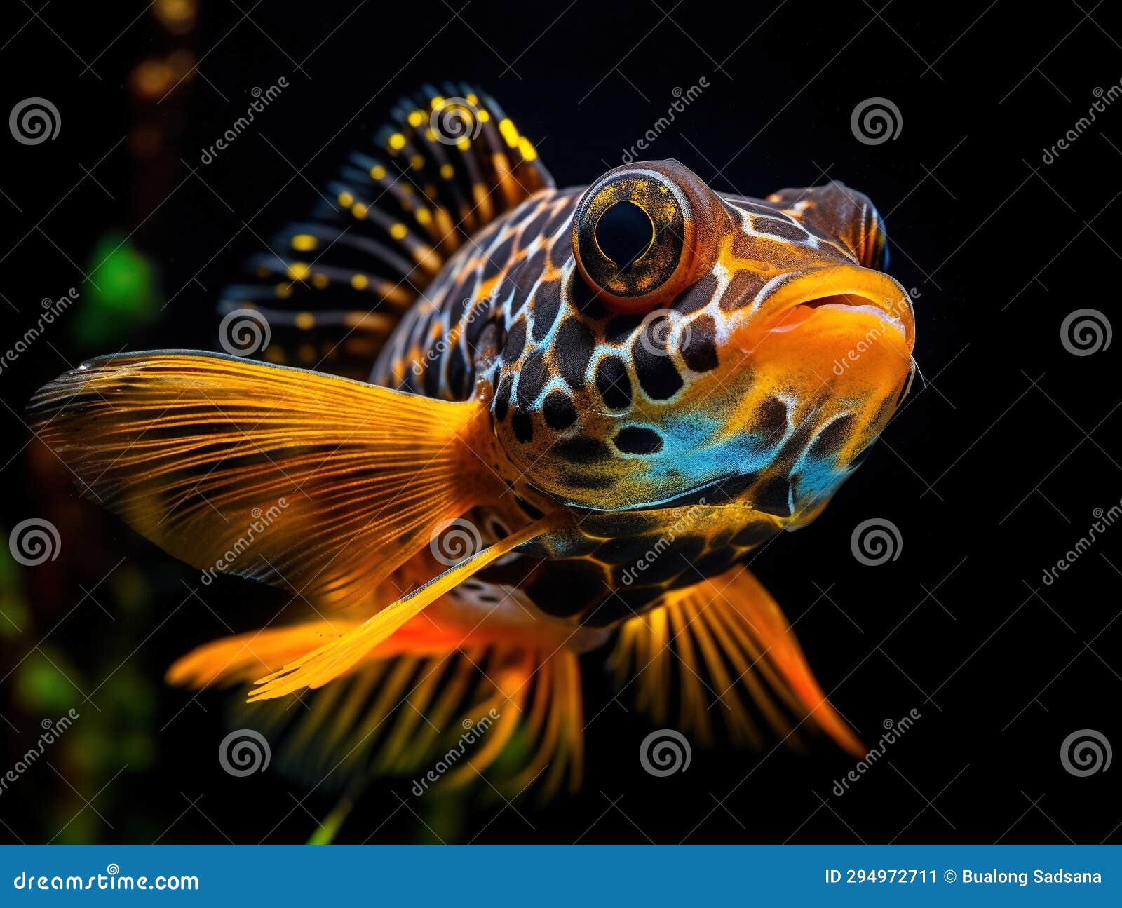 Borneo Sucker Fish Made with Generative AI Illustration Stock ...