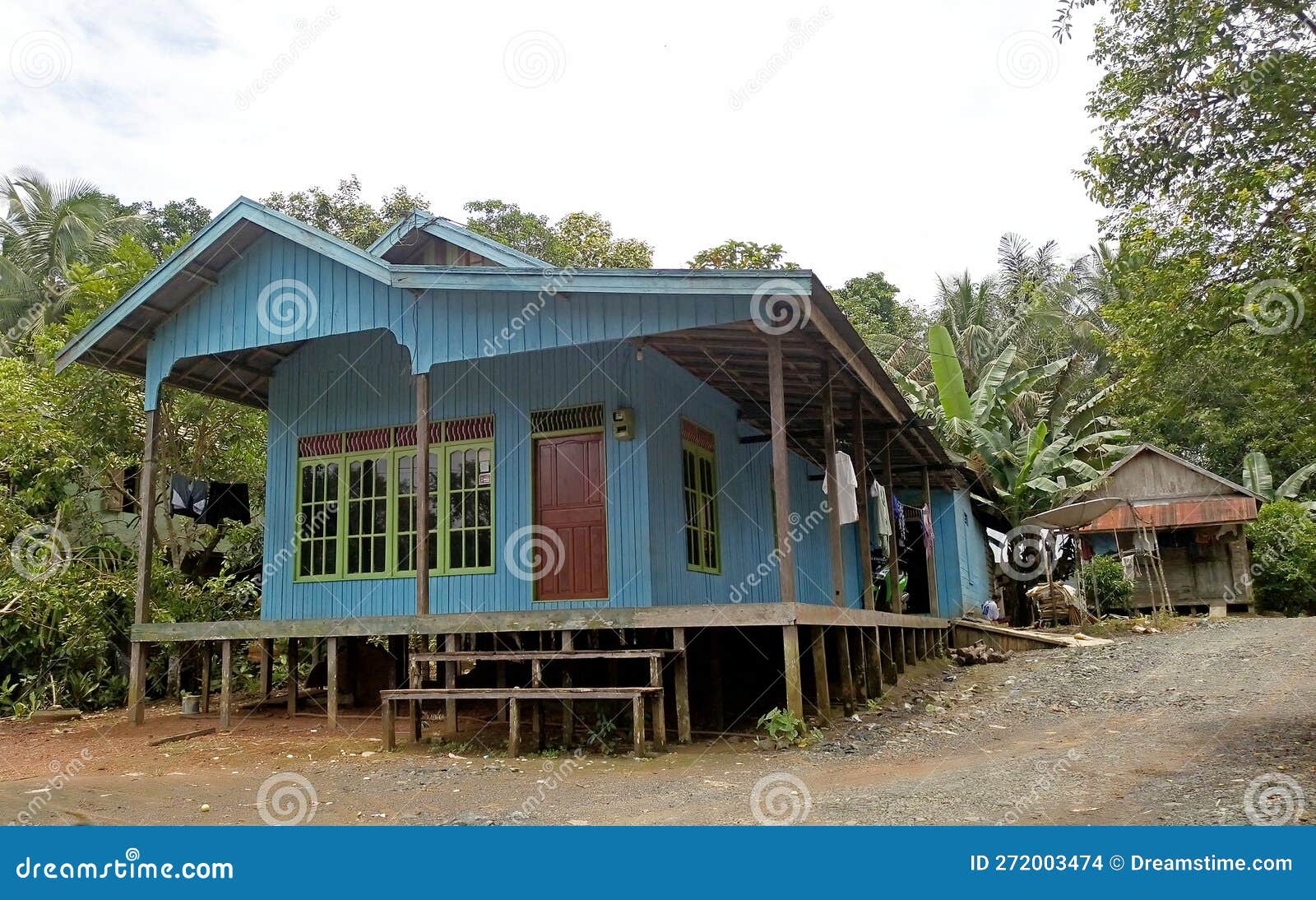 Borneo traditional house stock photo. Image of house - 272003474
