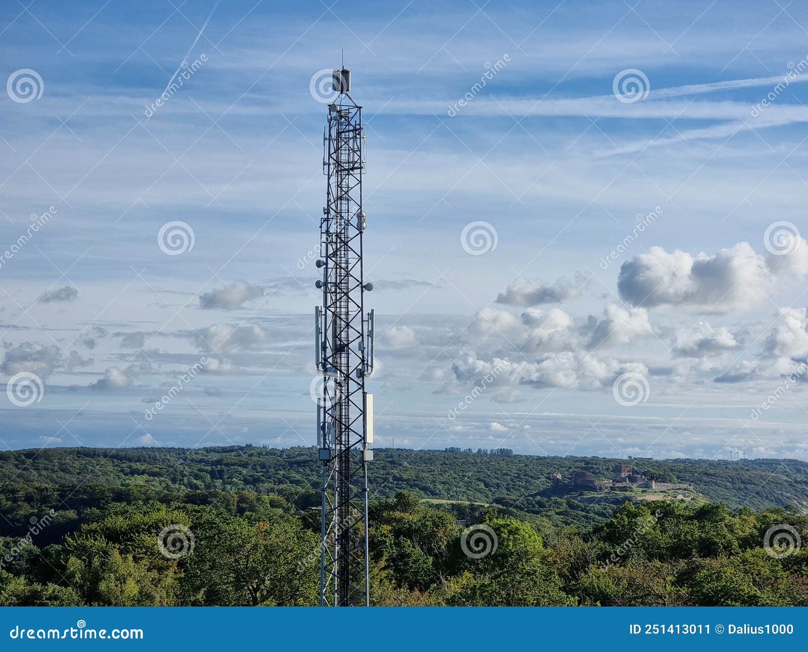 Bornholm Mobile Tower - 5G 4G 3G Coverage Stock Image - Image of aerial ...