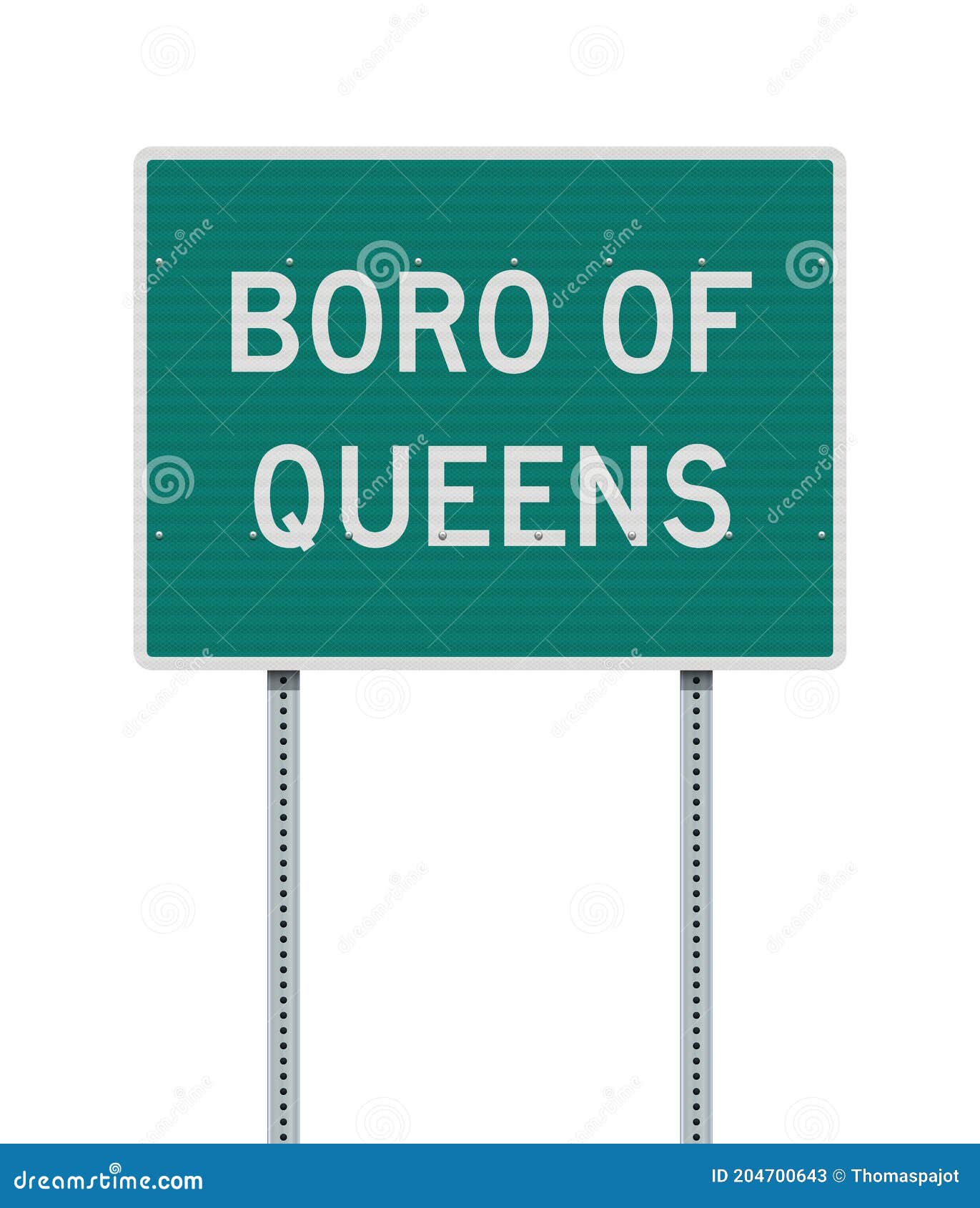 Boro of Queens road sign stock vector. Illustration of transport ...