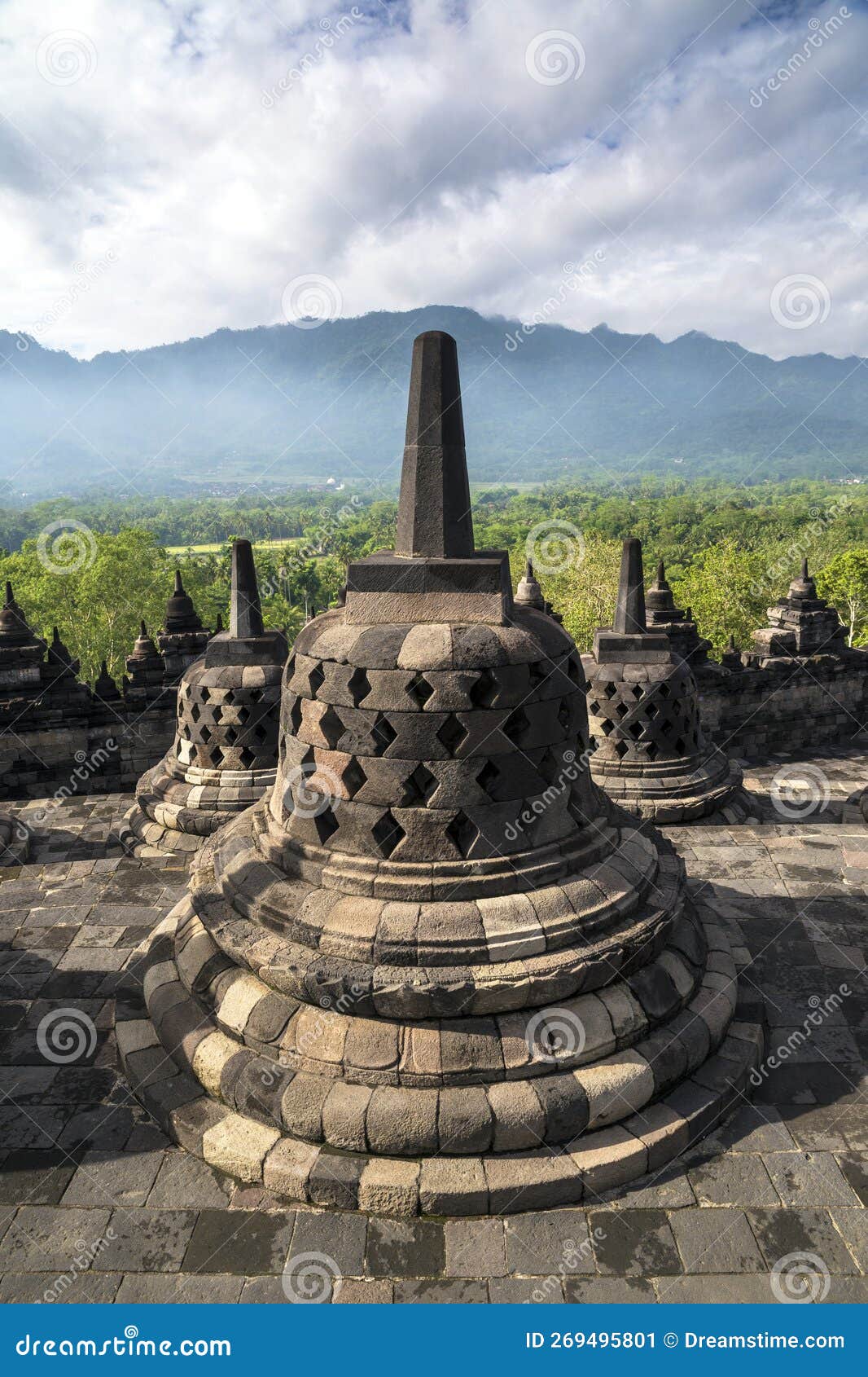 Borobudur Buddhist Temple in Indonesia Stock Image - Image of religion ...